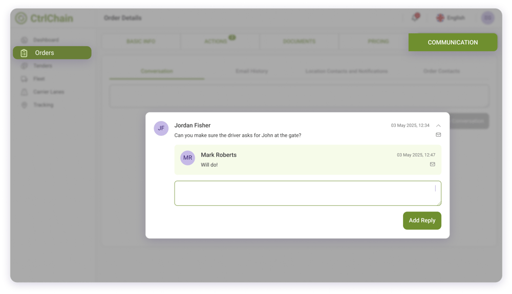 Carrier TMS | CtrlChain